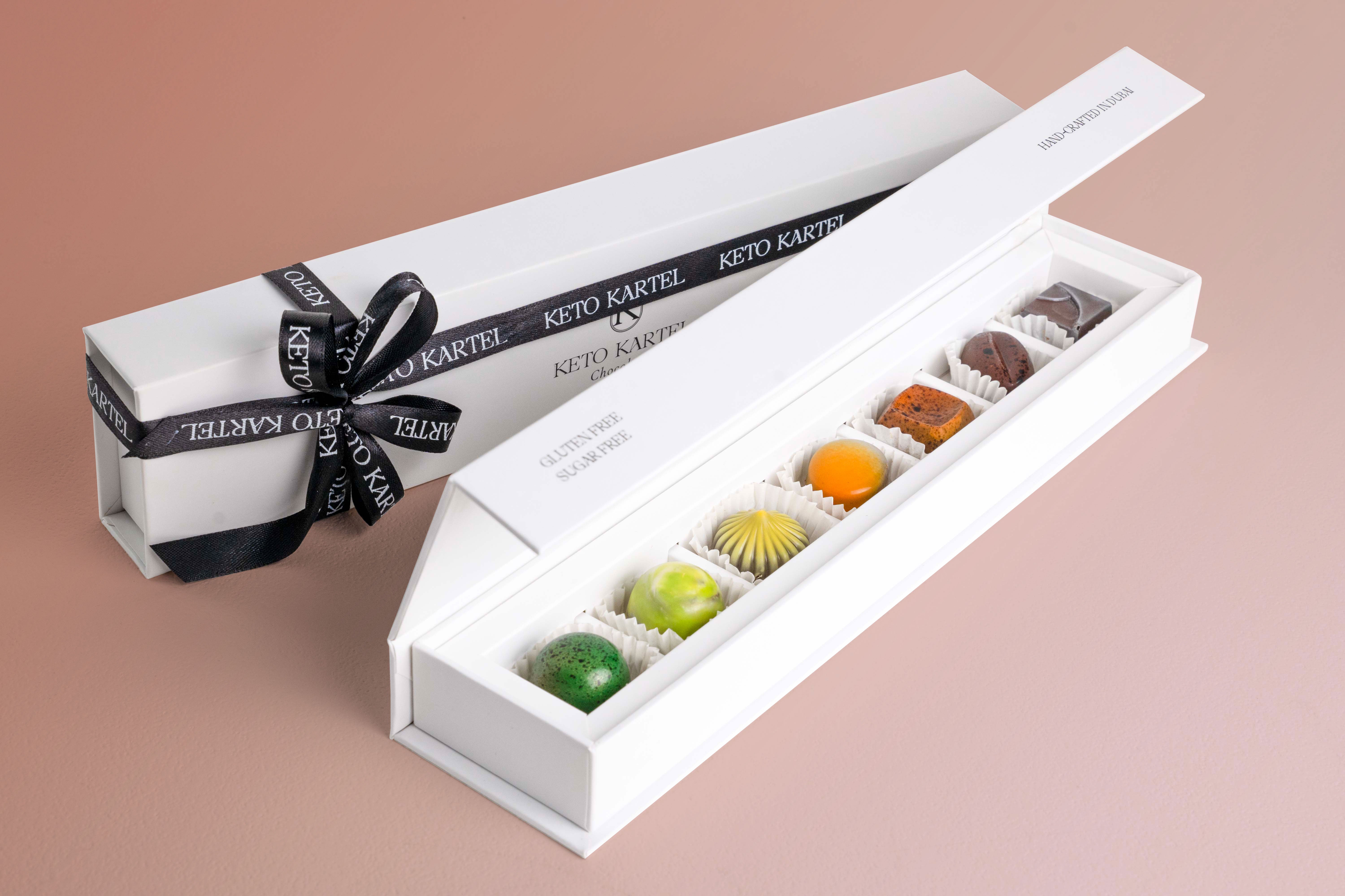 7 Chocolates White Box – Keto Kartel